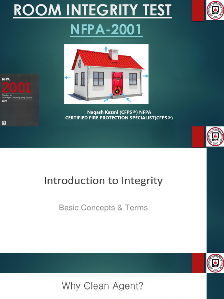 NFPA 2001 Room Integrity Testing Guide | PDF