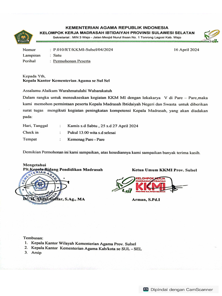 Permohonan Peserta Kkmi | PDF