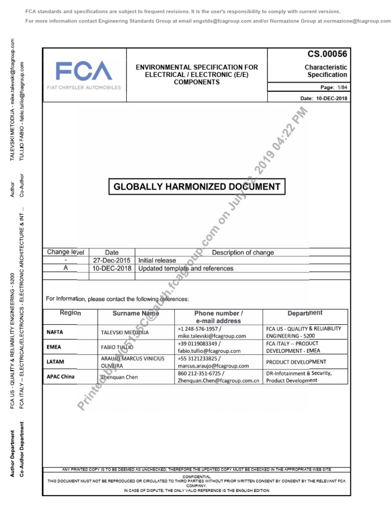 CS.00056 Environmental Spec For Electrical - Electronic Components ...