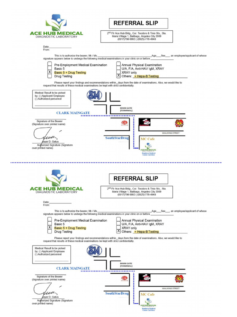 Medical Referral Slip | PDF