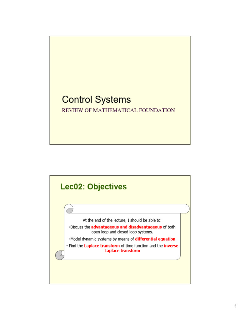 Lec02 Math Foundation1 | PDF | Laplace Transform | Logarithm