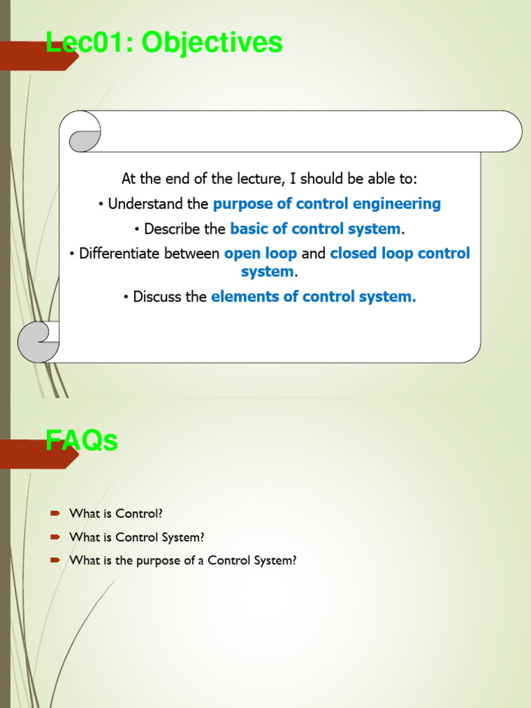 Lec01 | PDF | Control Theory | System
