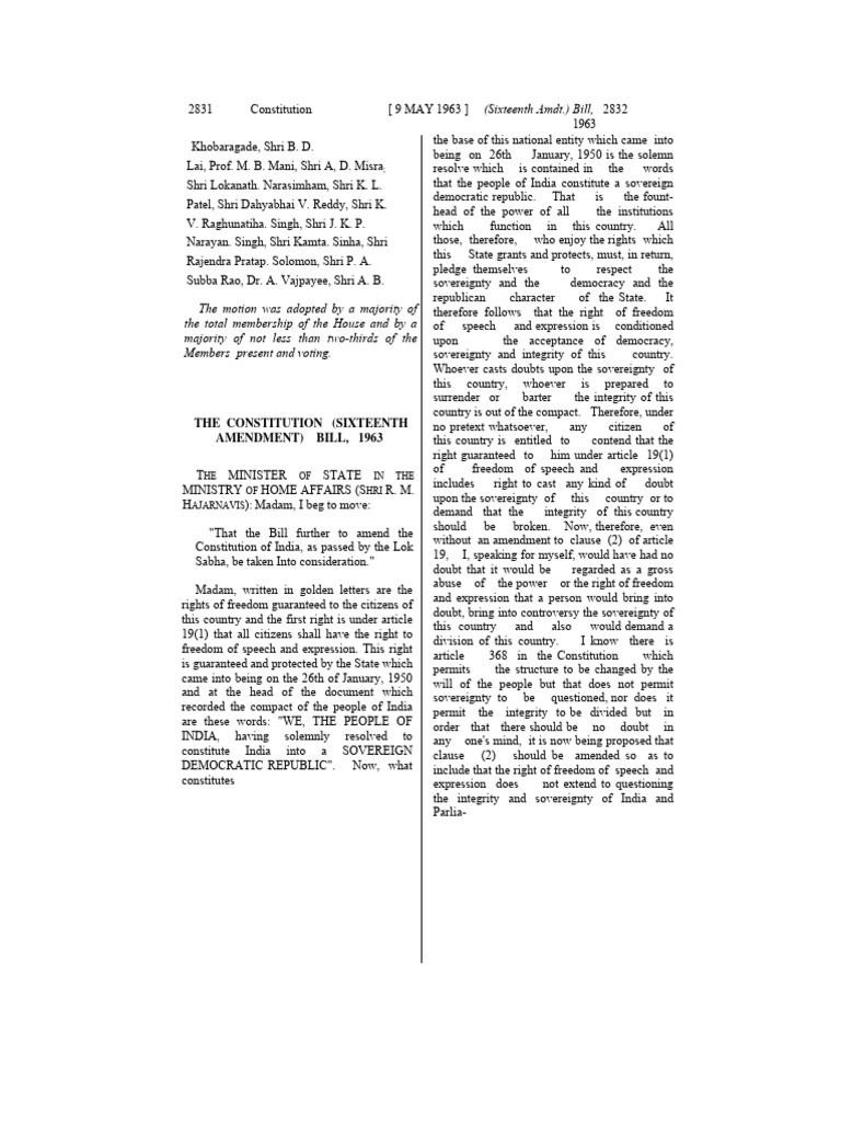 16th Amendment Bill | Download Free PDF | Constitution | Sovereignty