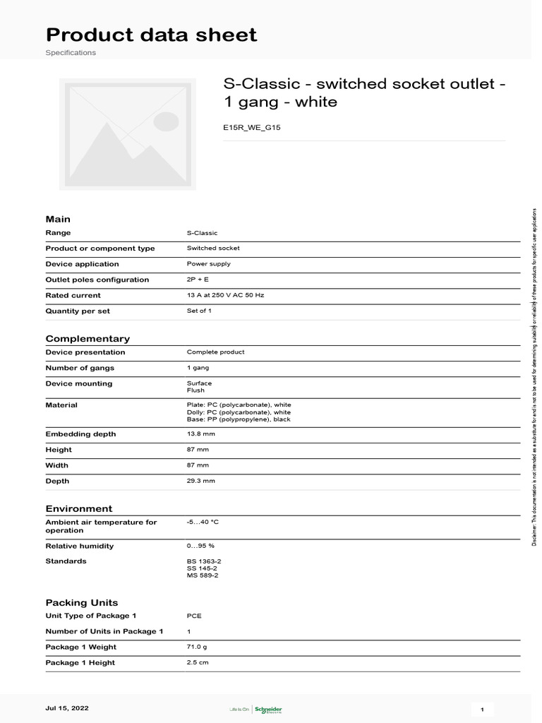 S-Classic E15r We g15 | PDF | Electrical Engineering | Manufactured Goods