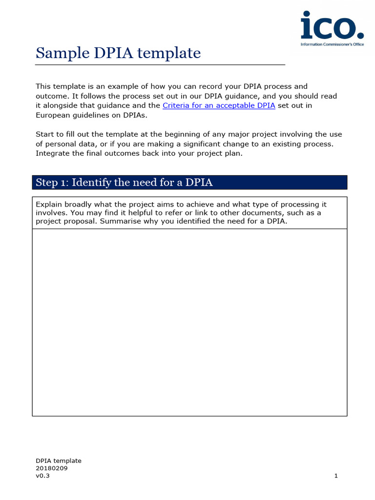 Dpia Template v04 Post Comms Review 20180308 | PDF | Risk | Information ...