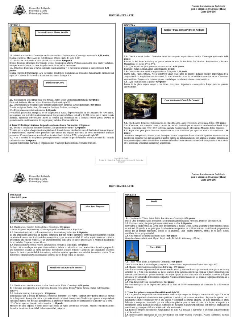 EBAU 2016-2017: Historia del Arte | PDF | Escultura | Vanguardia