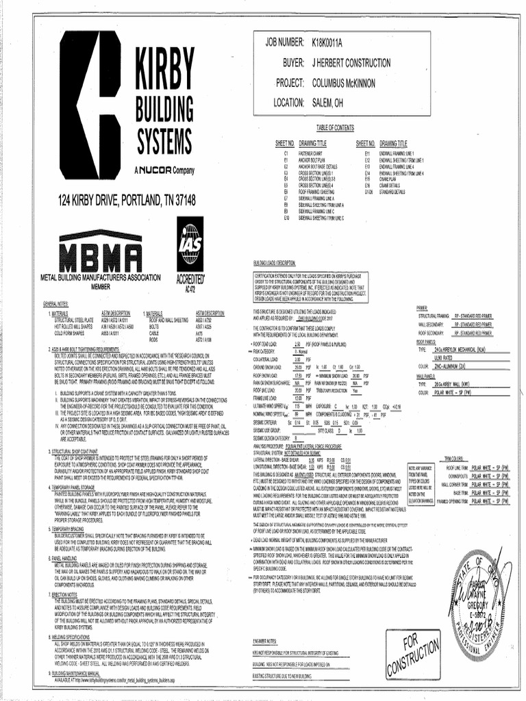 Pre-Fab Building Drawings | PDF
