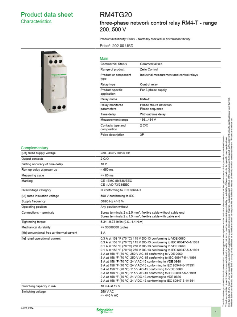 RM4TG20 | PDF | Relay | Electric Power