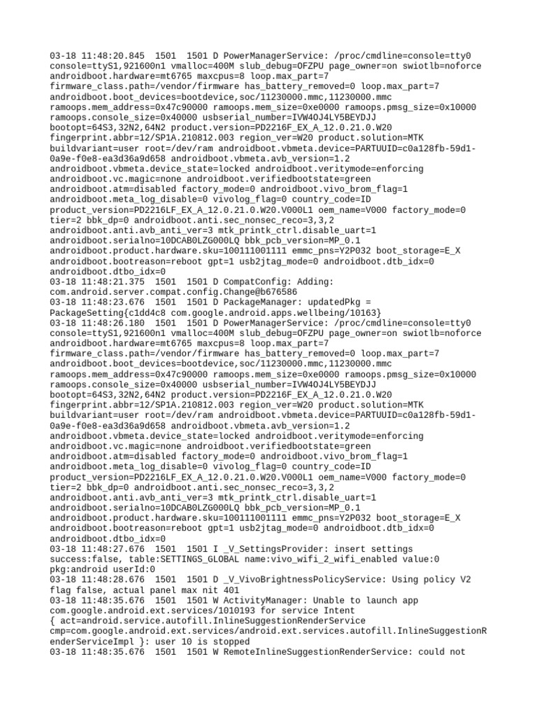 Log | PDF | Proprietary Software | Android (Operating System)
