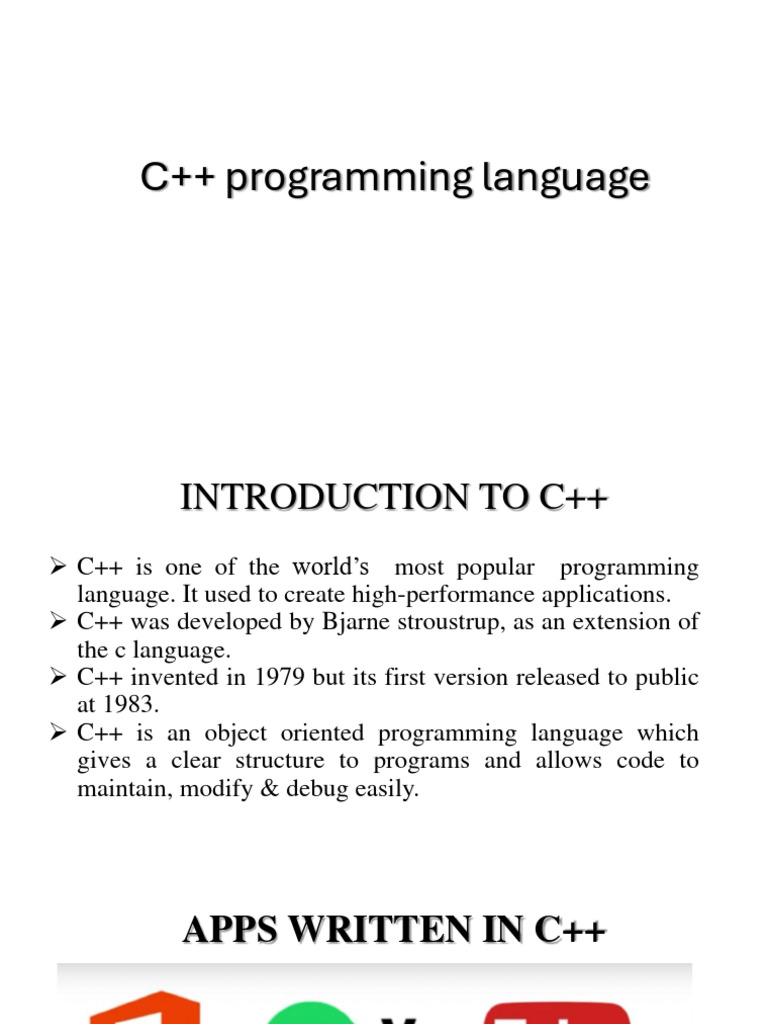 C++ Programming Language | PDF