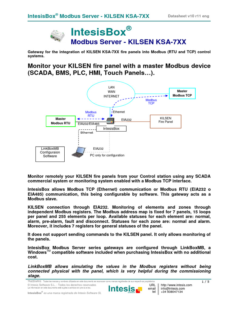 Intesisbox Ibox-Mbs-Kilsen Datasheet en | PDF | Scada | Computer Science