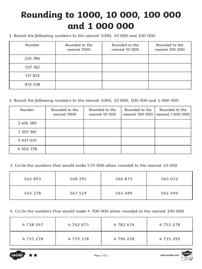 Maths Rounding Revision Homework Part 2 | PDF | Teaching Methods ...