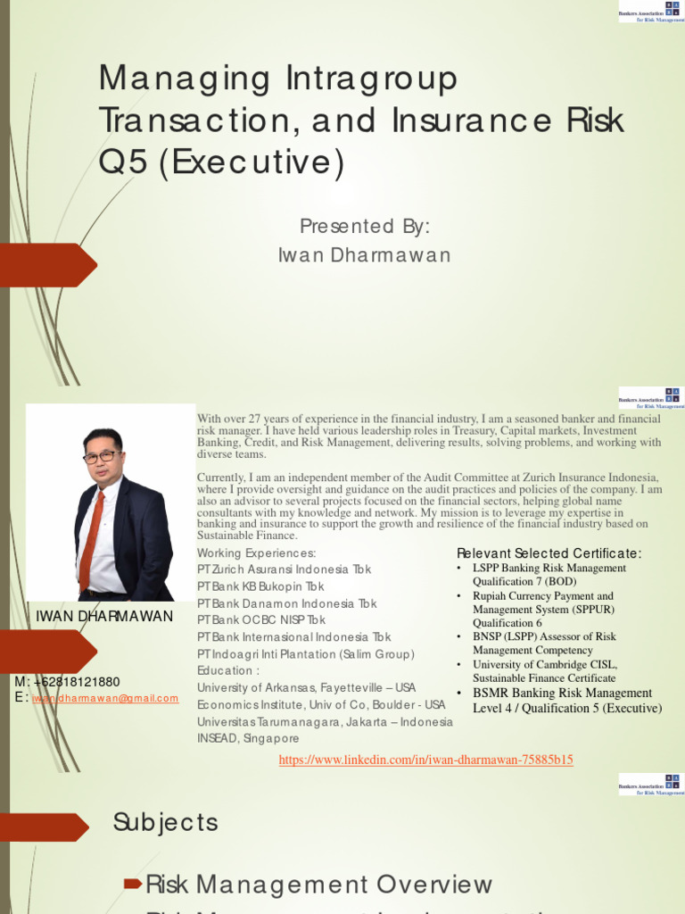 Managing Intragroup and Insurance Risk - Q5 - 2 | PDF | Reinsurance ...
