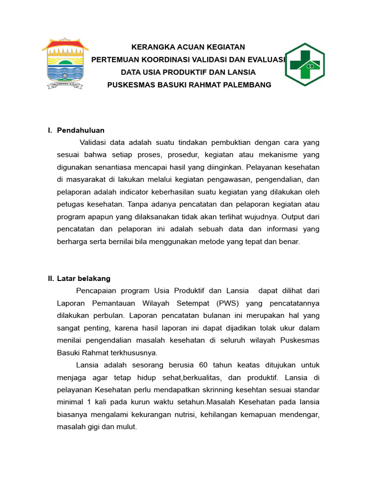 KAK Validasi Gikia | PDF
