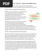 Difference Between HACCP, VACCP & TACCP | PDF | Hazard Analysis And ...
