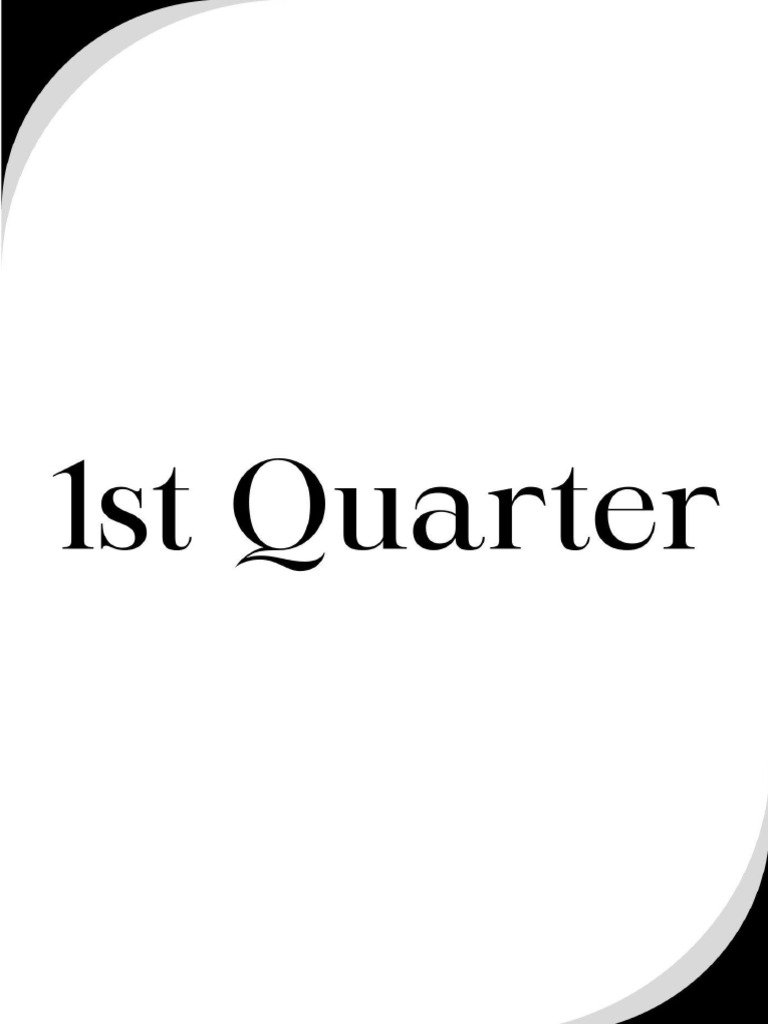 Quarter 1 title page | PDF