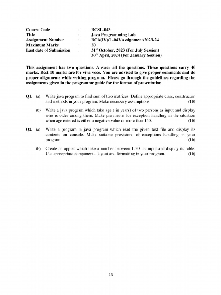 BCSL-043 (2023-24) Solved Assignment | PDF