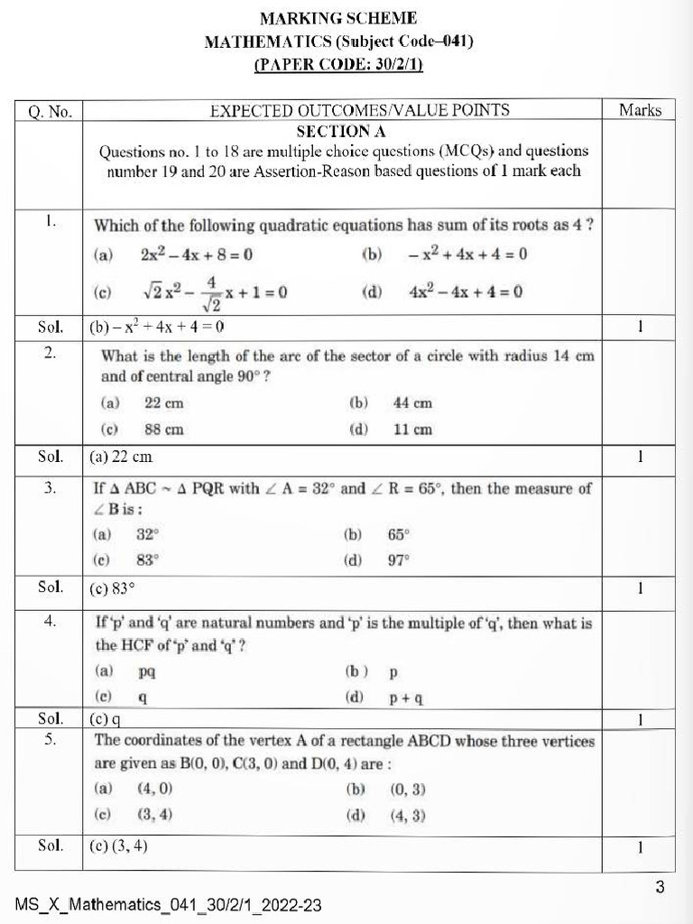 Paper 1 Answer | PDF