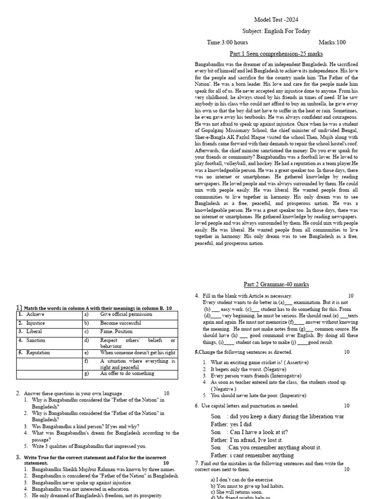 1 Model Test 24 Pdf