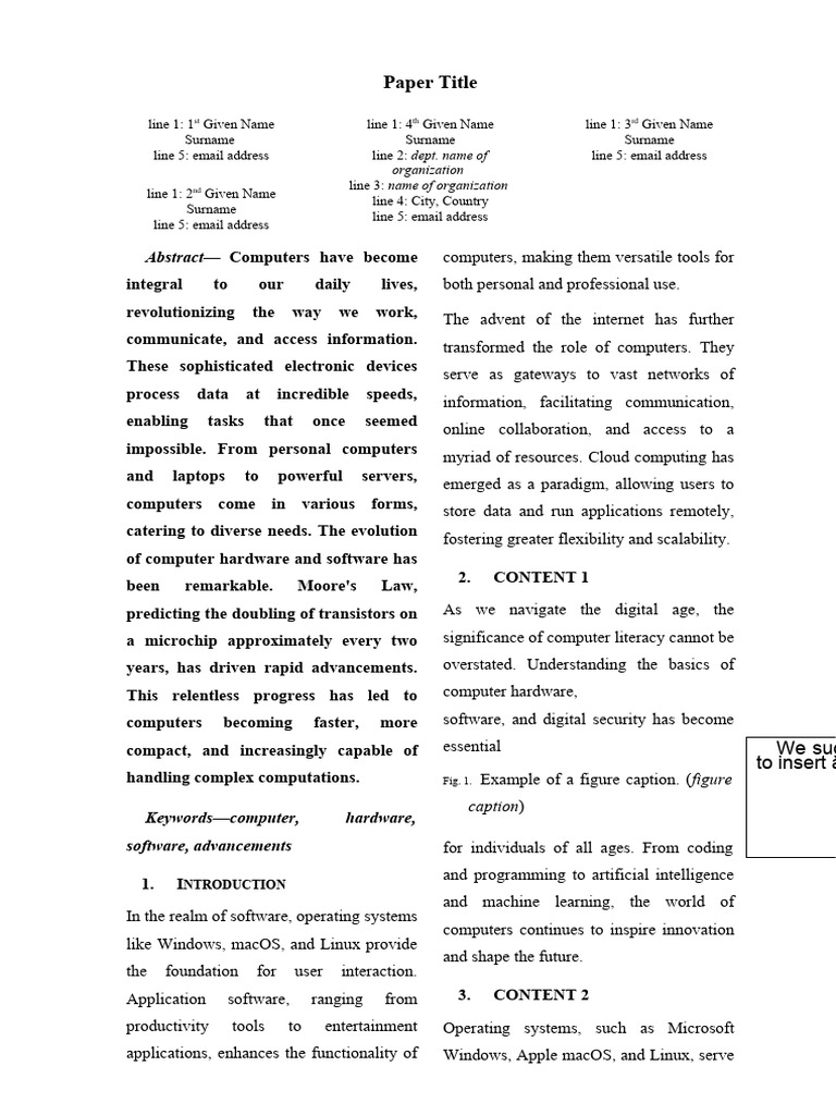 Paper Template | PDF | Internet | Software