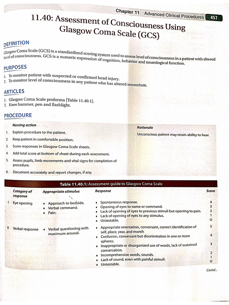 GCS Assessment Method | PDF