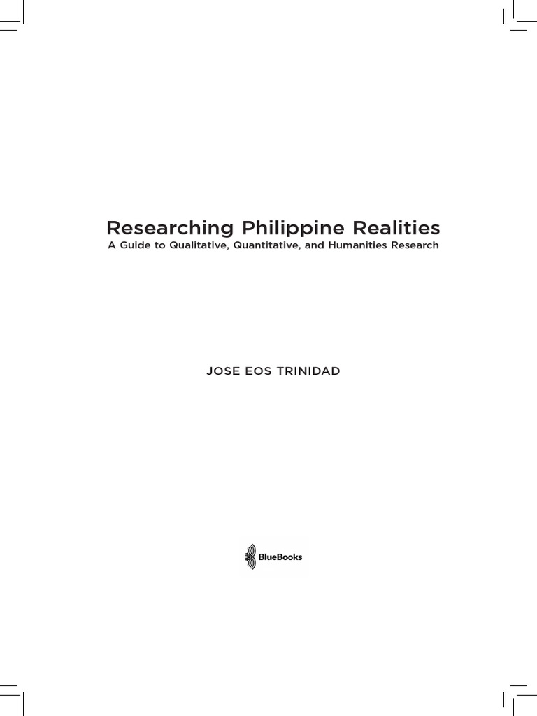Researching Philippine Realities A Guide | PDF | Data | Science