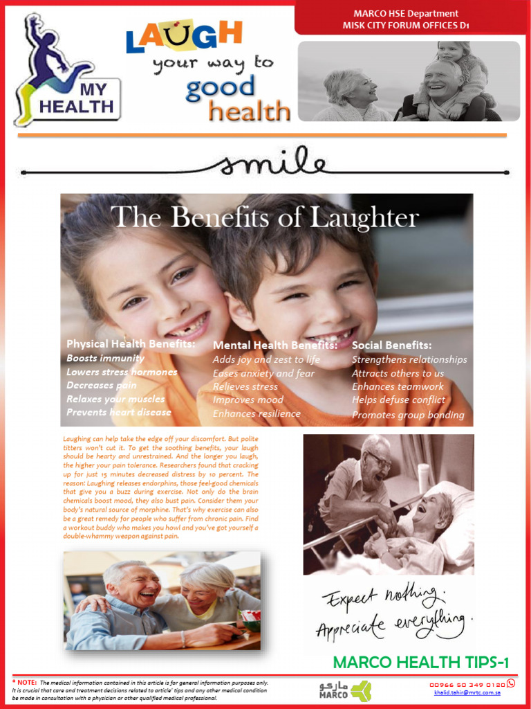 03 - Benefit of Laugh | PDF | Laughter | Emotions