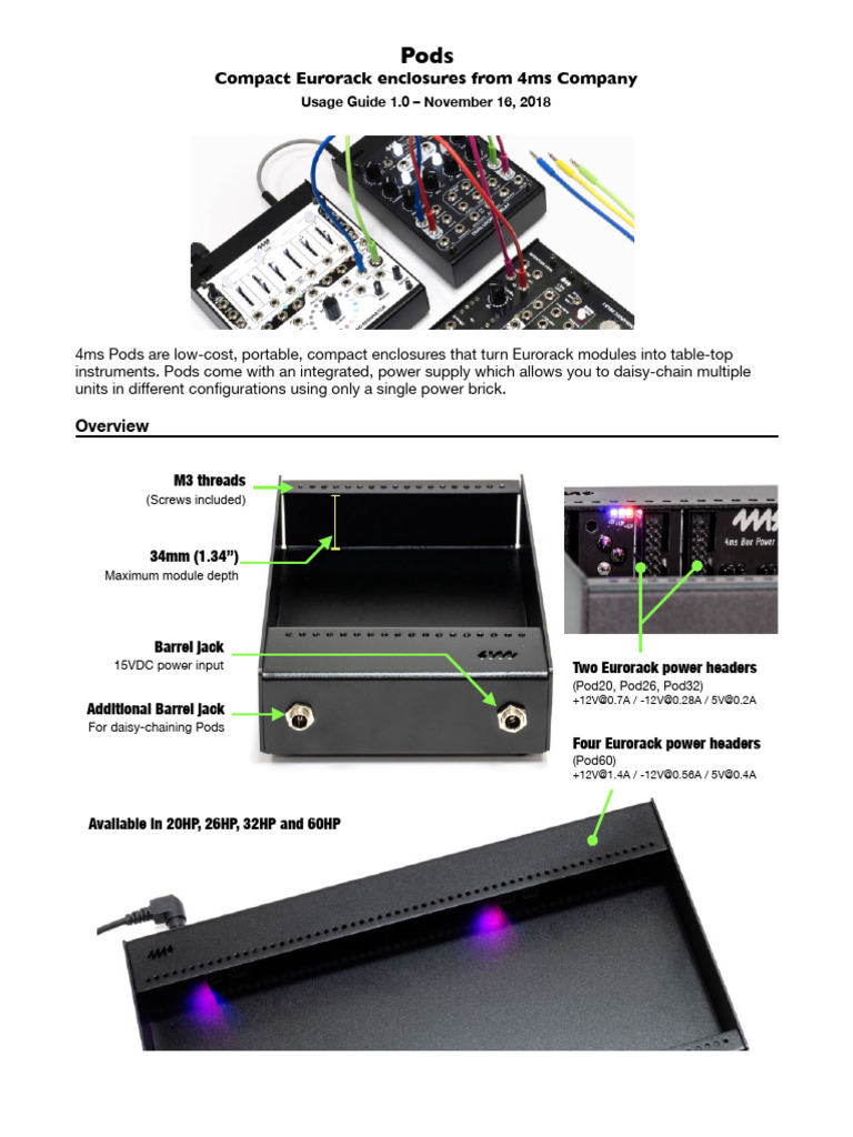 Pods-manual-web | PDF | Screw | Electrical Connector