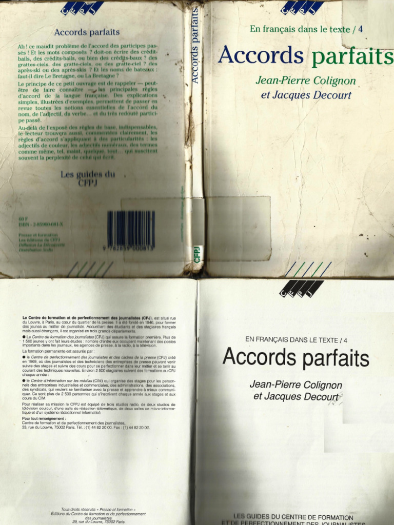 Accords Parfaits by JP Colignon and J Decourt | PDF