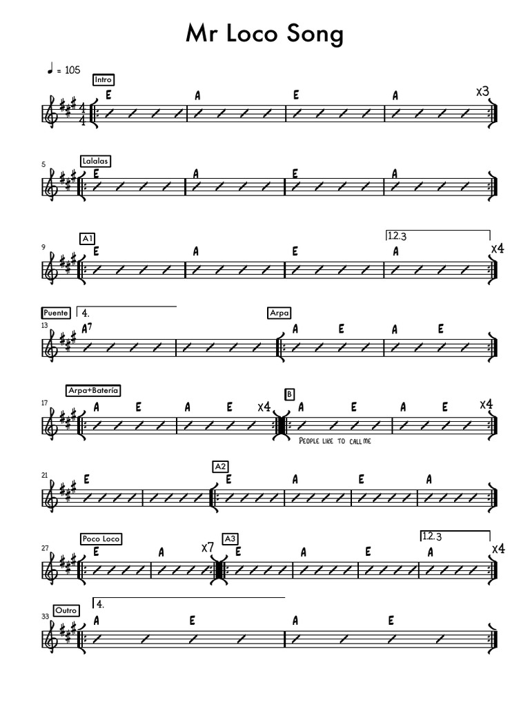 MR Loco Song Cifrado | PDF