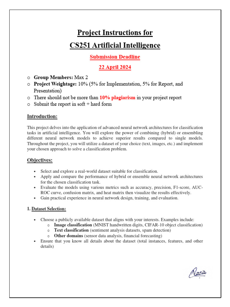 Semester Project Description and Instructions | PDF | Statistical Classification | Receiver ...