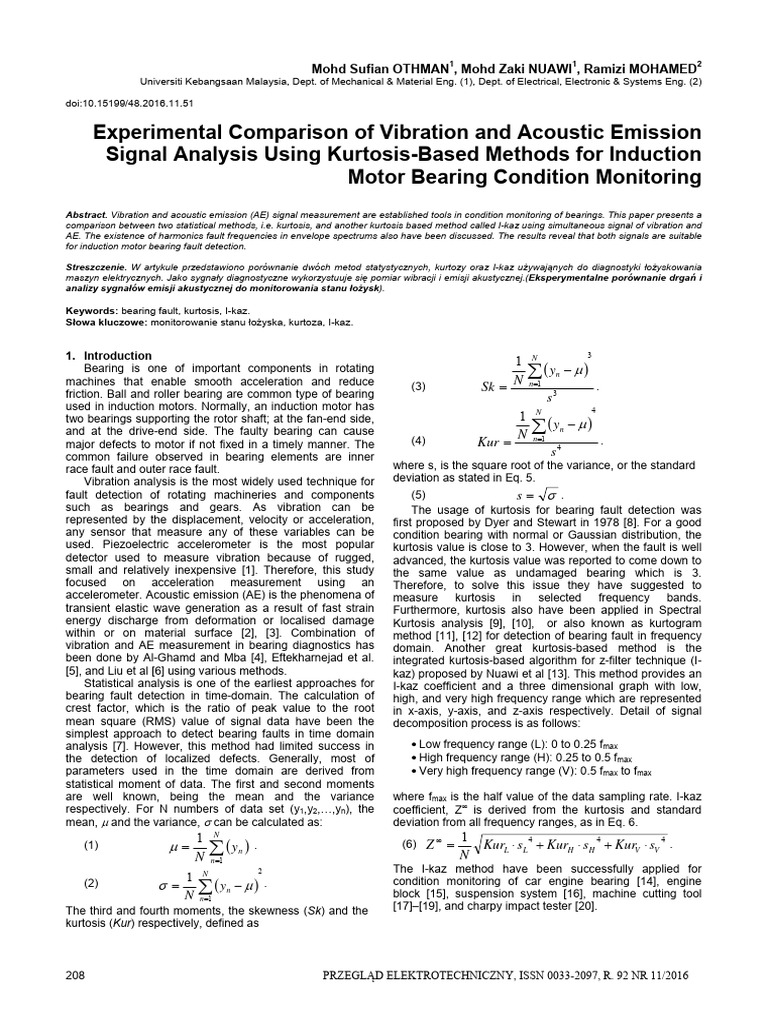 Experimental Comparison of Vibration and Acoustic Emission | PDF ... Experimental Comparison of Vibration and Acoustic Emission | PDF ...