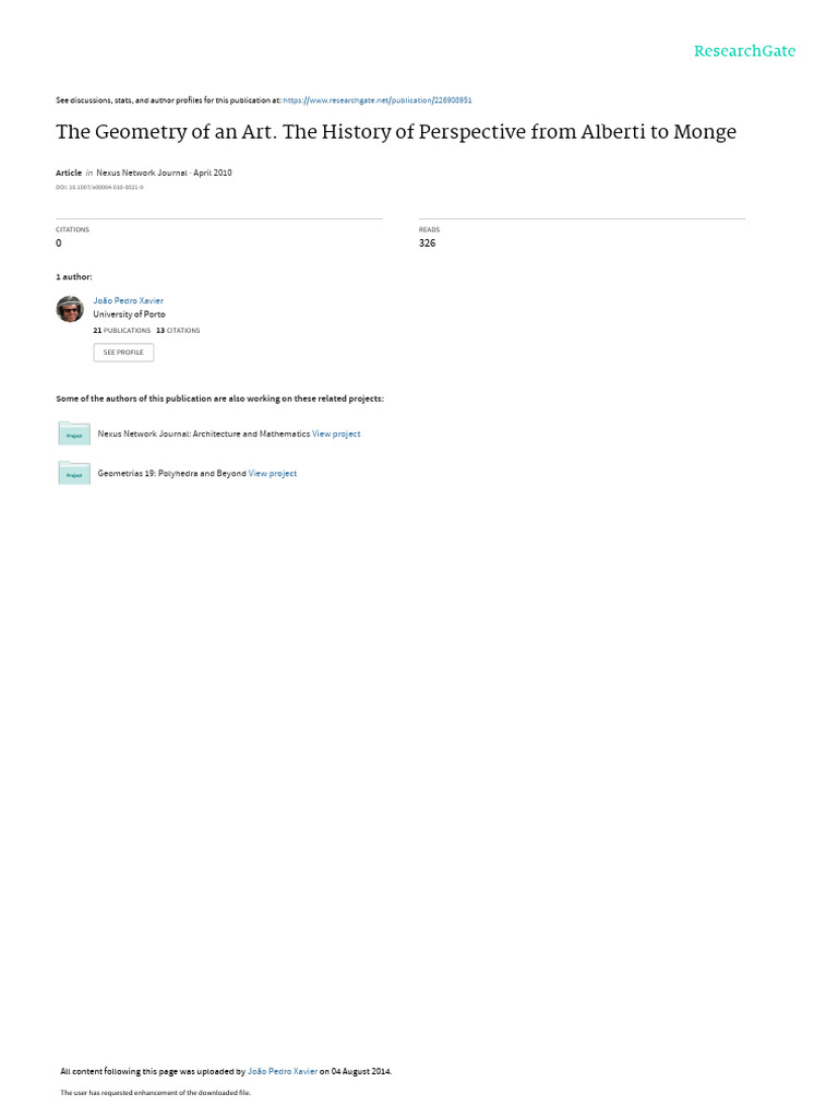 The Geometry of An Art The History of Perspective | PDF | Perspective ...