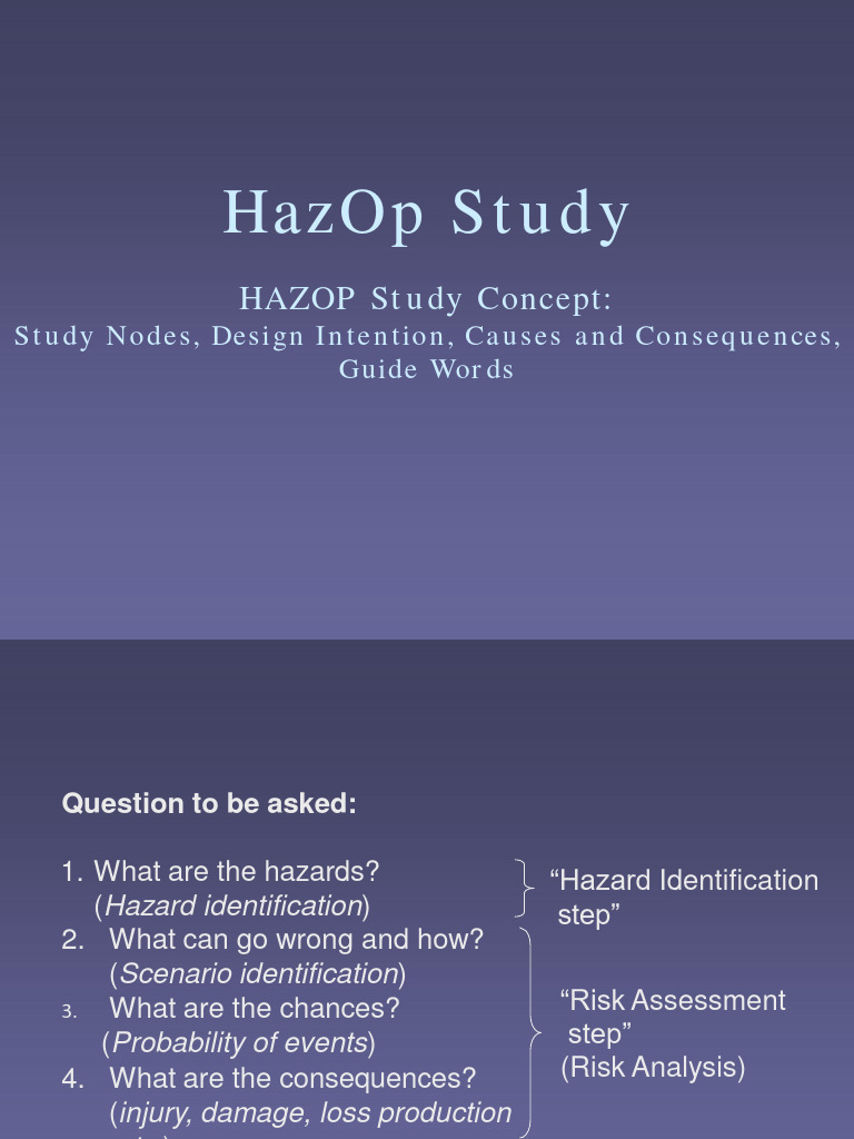 Pertemuan 3. Hazop Study Concept | PDF | Risk | Chemical Reactor