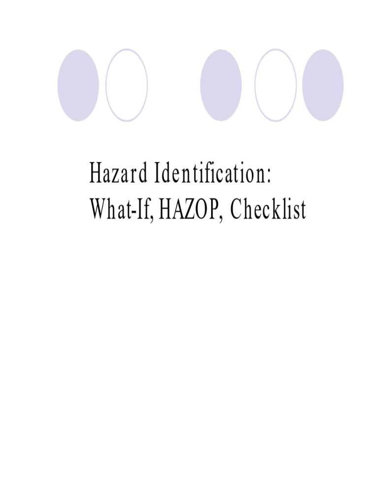 Pertemuan 2. What-If HAZOP Checklist | PDF | Teknologi & Rekayasa