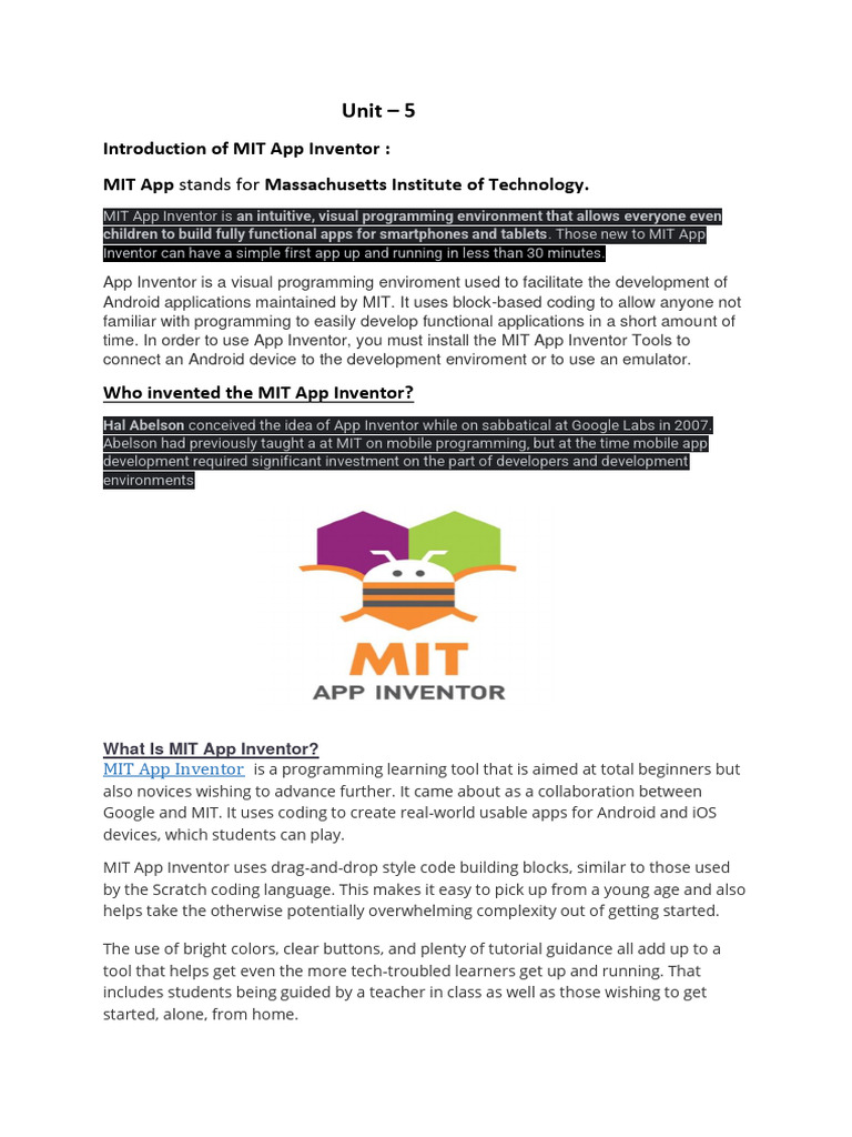 Mad (Unit - 5) | PDF | Computer File | Mobile App