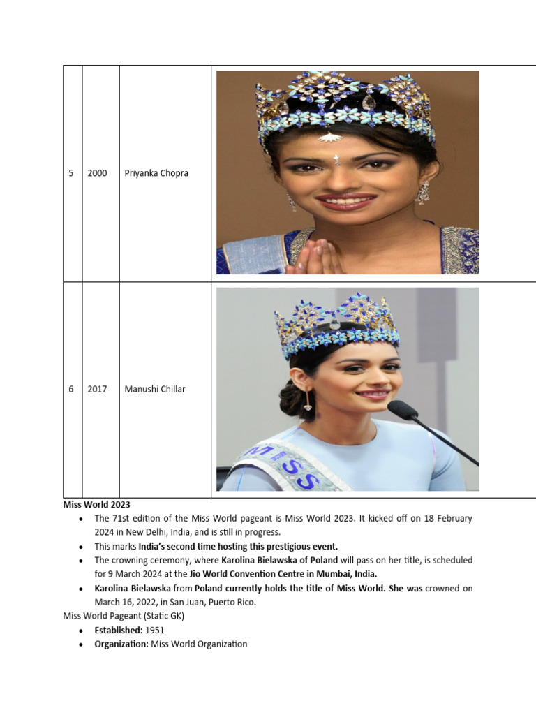 Miss World | PDF