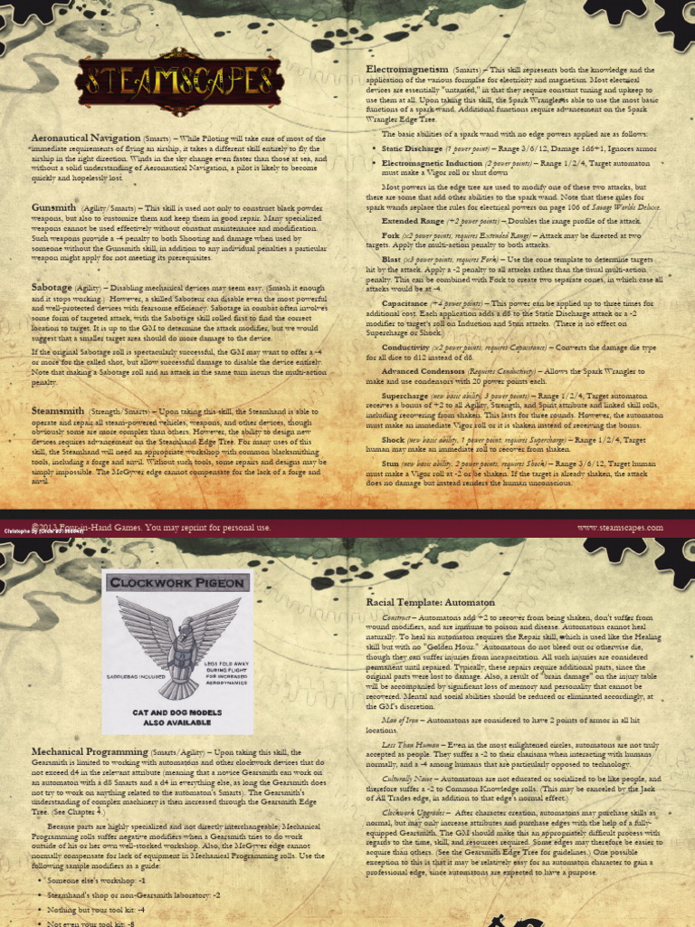 Steamscapes North America GM Screen Inserts | PDF | Revolver ...