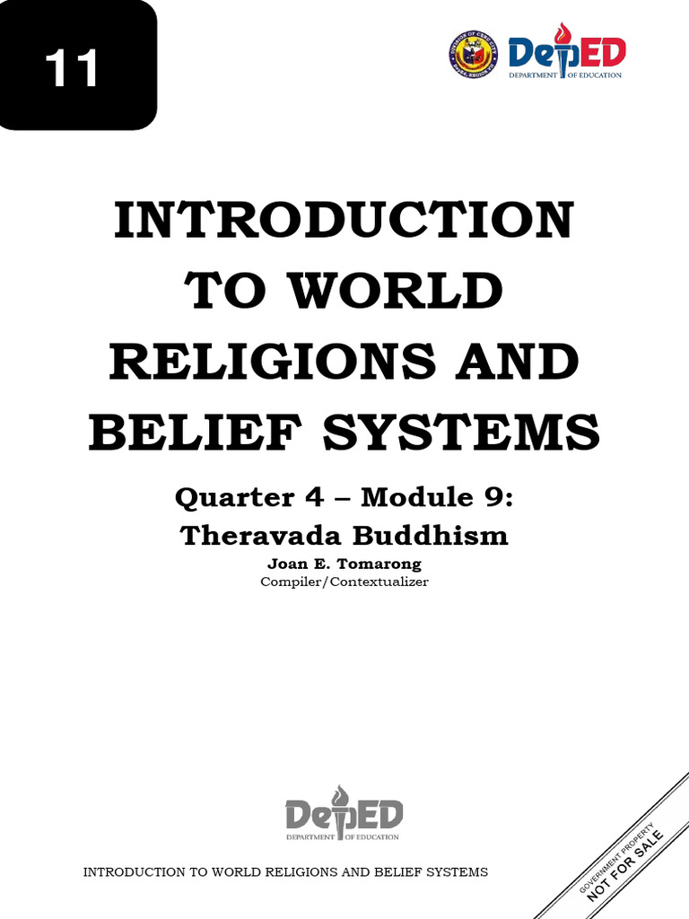 Q4 M9 Theravada Buddhism STUDENT | PDF | Four Noble Truths | Noble Eightfold Path