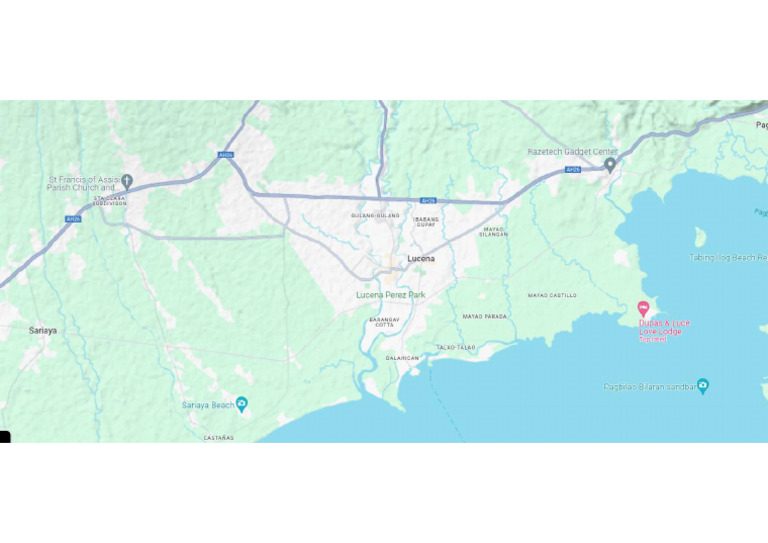 Terrain Map Lucena City | PDF