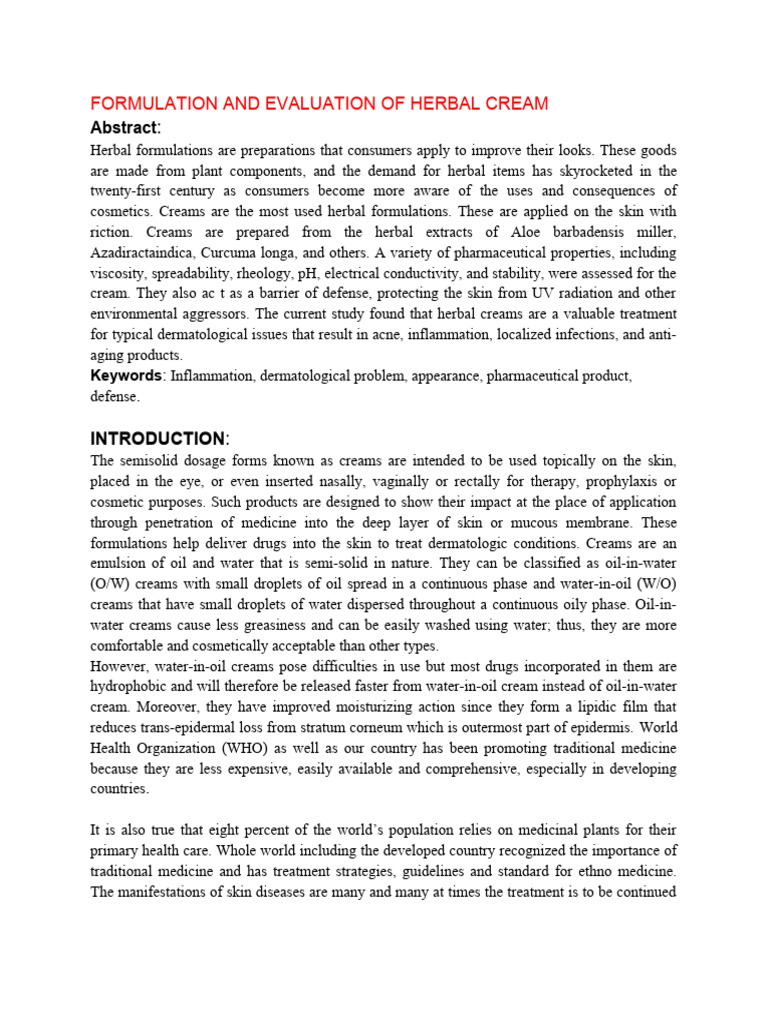 Reviw Paper of Renuka | PDF | Emulsion | Turmeric