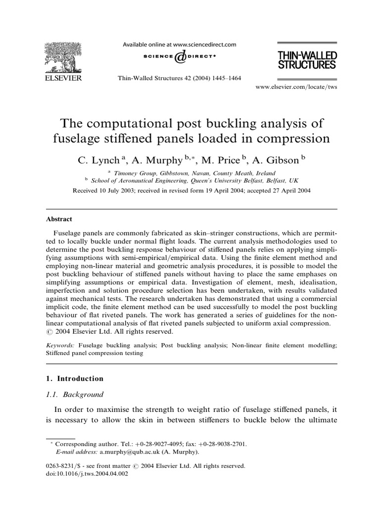 Lynch 2004 | Download Free PDF | Buckling | Stress (Mechanics)