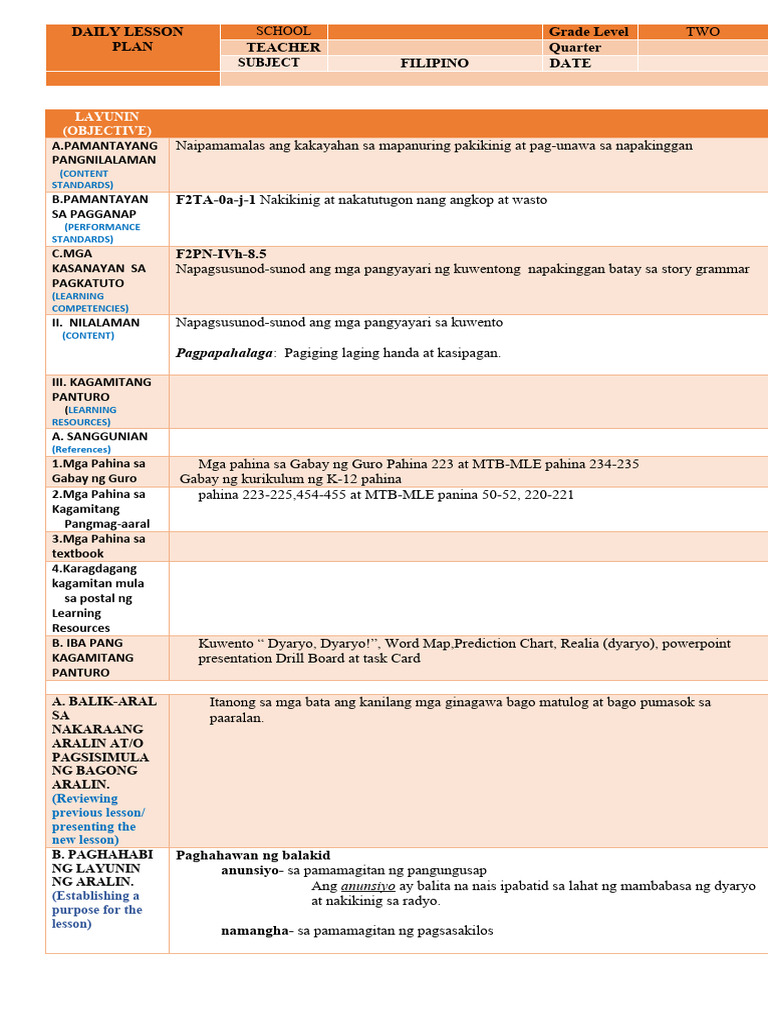 DLP Filipino 2 | PDF