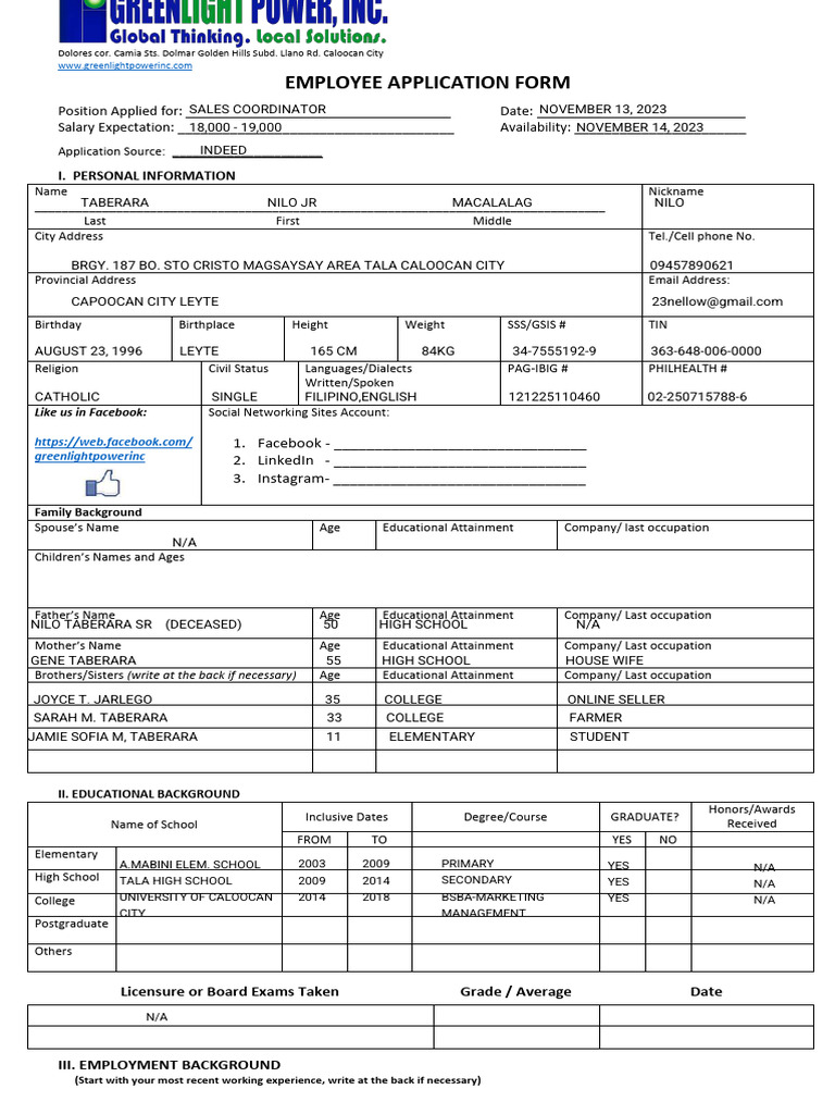 GPI Application Form - Compressed | PDF
