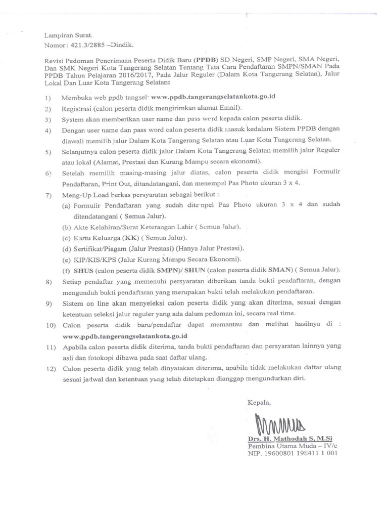 Alur PPDB 2016 | PDF