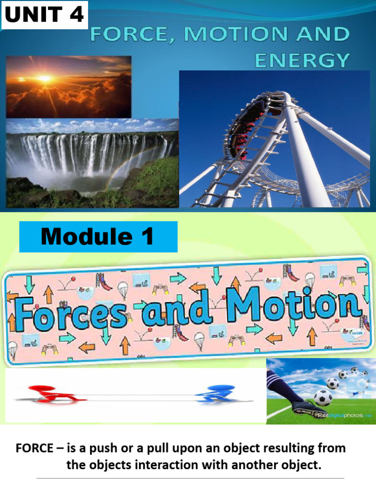 G9 Unit 4 Forces Motion | PDF | Speed | Velocity