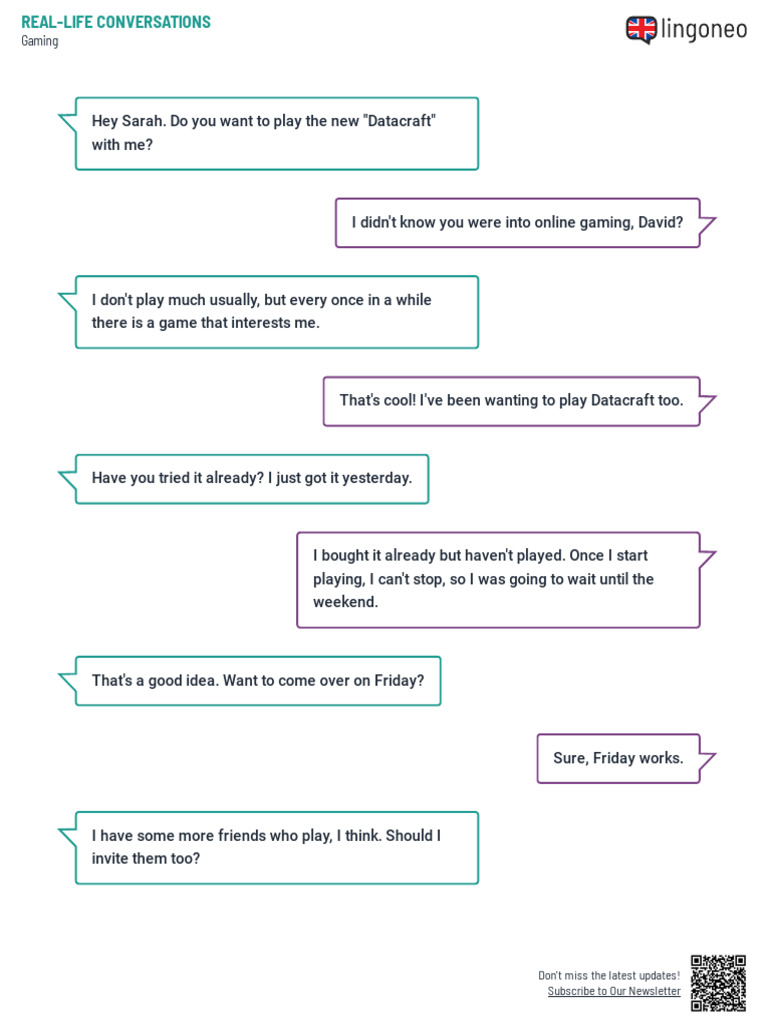 Gaming - Dialogue | PDF