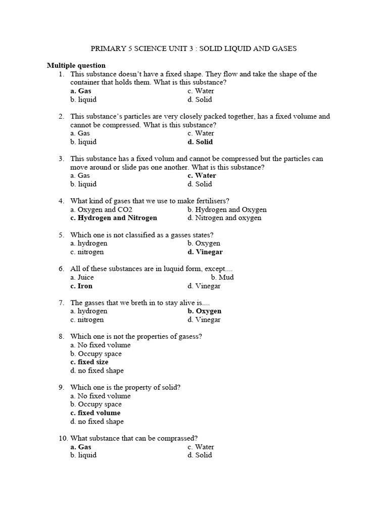 States of Matter: Solids, Liquids, Gases | PDF | Gases | Liquids