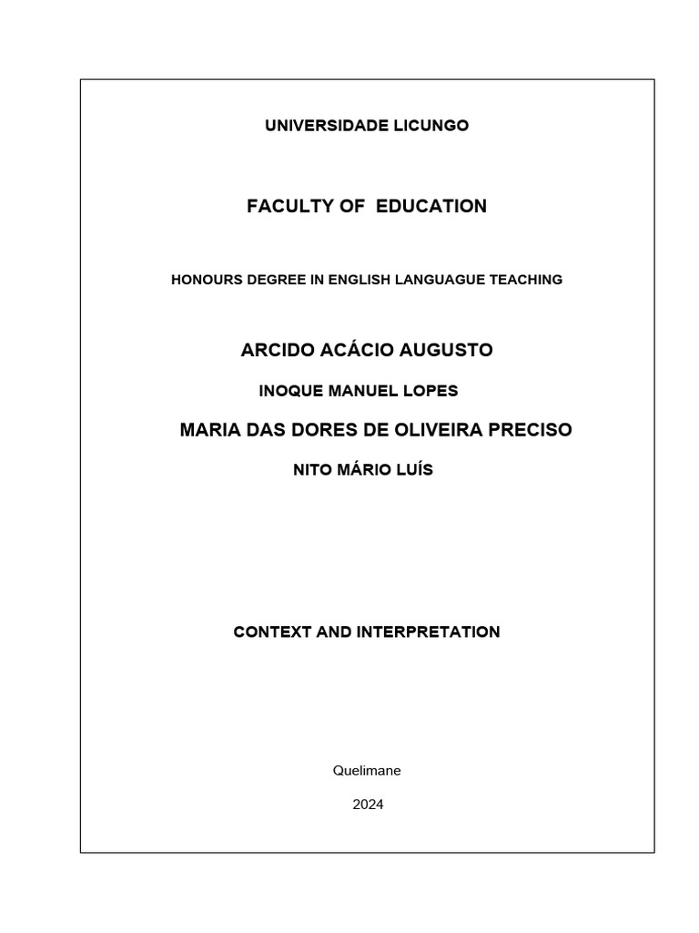 5th Group - Context and Interpretation | PDF | Ambiguity | Semantics