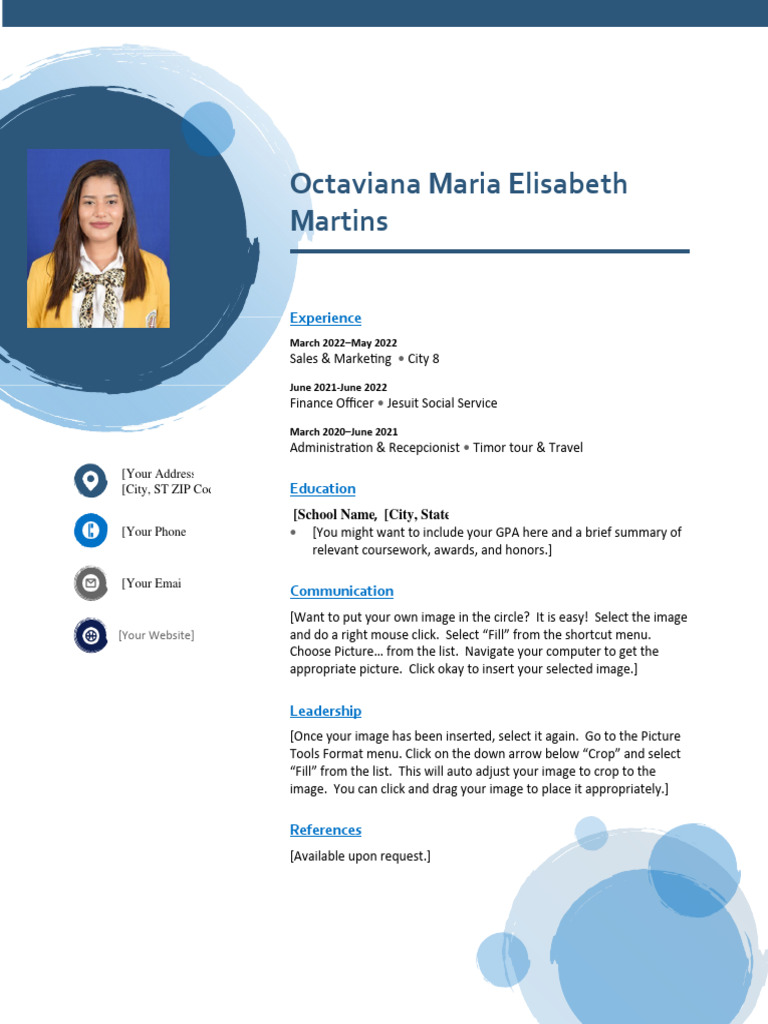 Octaviana Maria Elisabeth's Resume | PDF | Career & Growth
